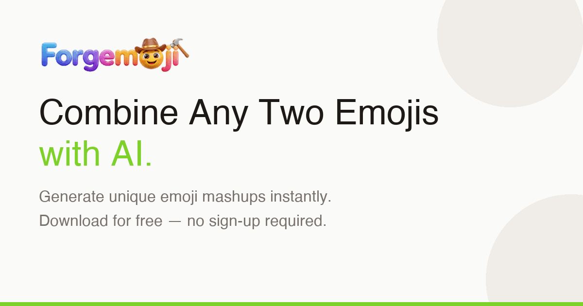 Custom Emoji Maker - Create Your Own Emoji with AI | Forgemoji | Forgemoji